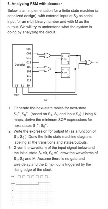 Solved Analyzing FSM With Decoder Below Is An Chegg