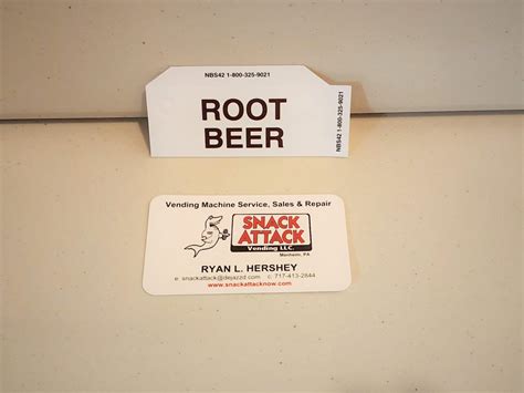1 Generic Root Beer Vending Label Snack Attack Vending Llc Vending