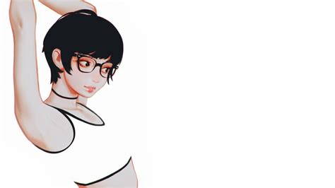 976809 Ilya Kuvshinov Dark Hair Simple Background Digital Art