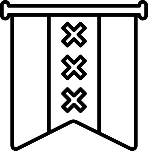 Premium Vector Flag Outline Vector Illustration