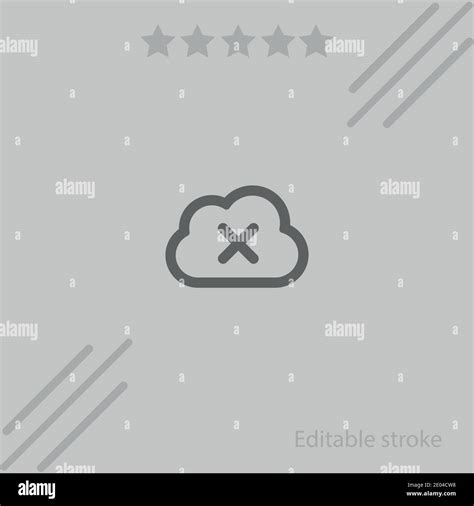 delete from cloud outlined button vector icon modern simple vector