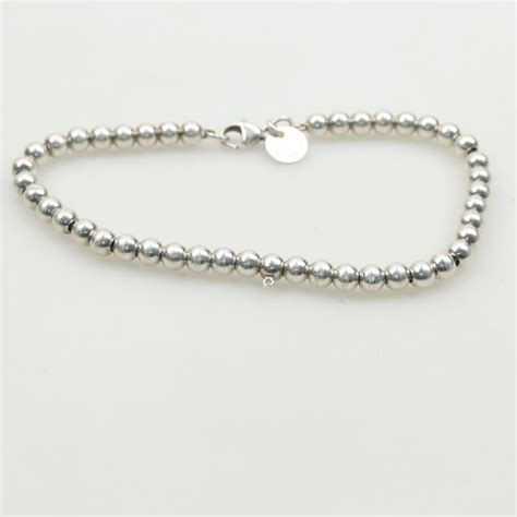 Tiffany And Co Return To Tiffany Bead Sterling Silver Bracelet
