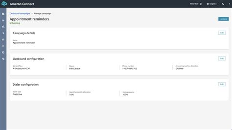 Amazon Connect Outbound Campaigns Amazon Web Services