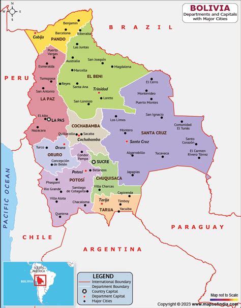 Bolivia Map Hd Political Map Of Bolivia