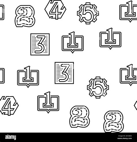 Numbers Numeral Title Vector Seamless Pattern Stock Vector Image And Art