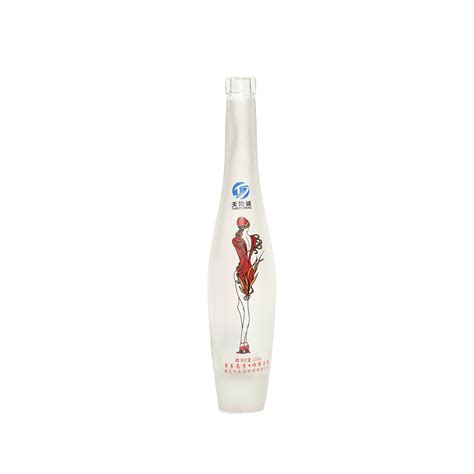 Fancy Designed Corked Frosted Glass Vodka Bottle Liquor Bottle Glass