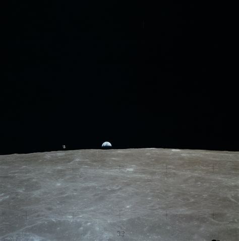 The Apollo 16 Command Module Casper And The Earth As Viewed From The