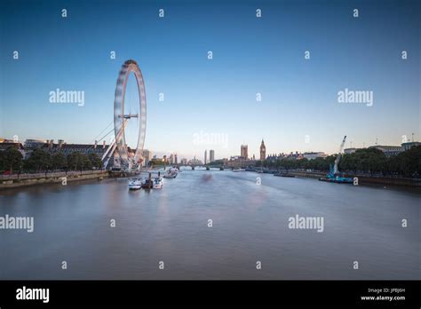 Big Ben London Eye River Thames Stock Photos Big Ben London Eye River