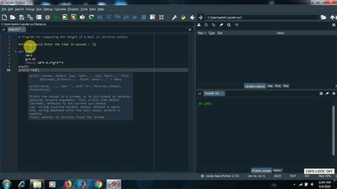 Python Basic Numericals Motion Of Ball Basic Physics Youtube