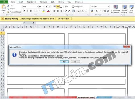 Mengatasi Tidak Bisa Copy Sheet Di Excel Name Conflict Itpoin