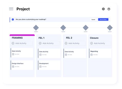 Phase Gate Features Planally