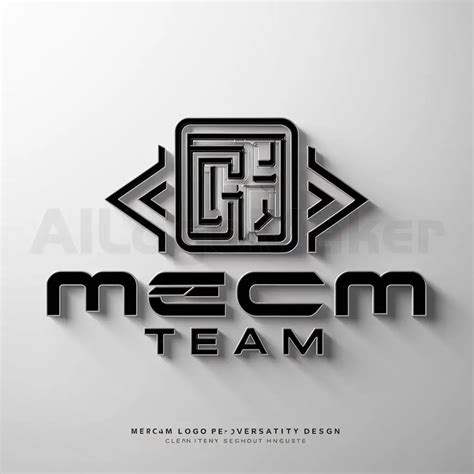 Logo Design For Mecm Team Futuristic Computer Symbol In Technology