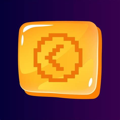 Left Side Pointer Glossy Ui Button With Pixelated Icon 16090462 Vector