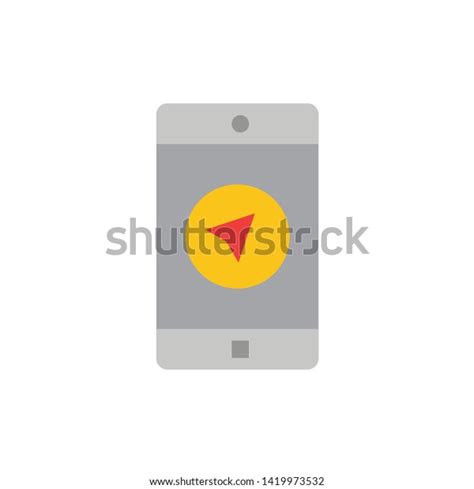 Application Message Mobile Apps Poniter Flat Stock Vector Royalty Free