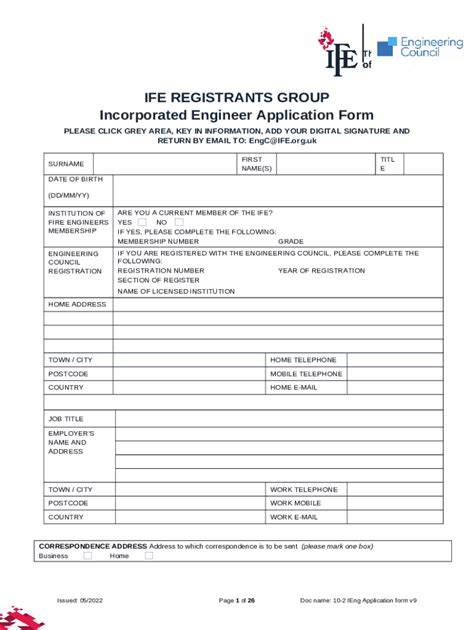 Chartered Engineer Application Doc Template Pdffiller