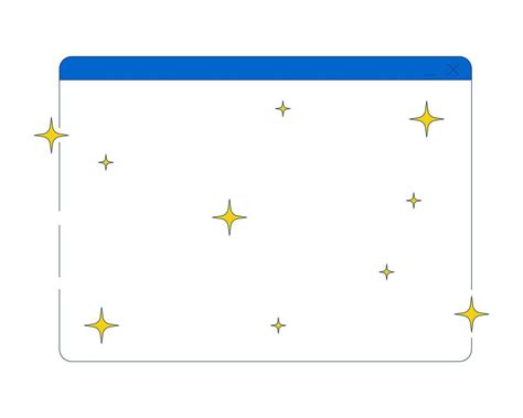 Empty Software Interface With Sparkles 2d Cartoon Object Tech