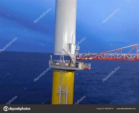 Wind Turbine Erection Offshore Sea Ocean Stock Photo PeterSteele