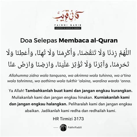 Doa Selepas Baca Quran Alquran Mymuslimin Com Era Runolfsson