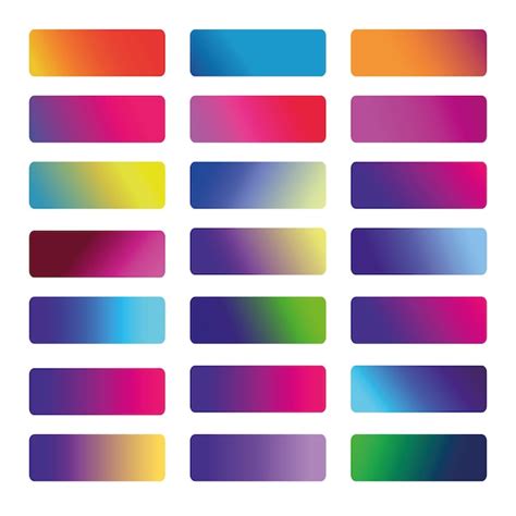 premium vector set of colorful gradients gradient gradients vector