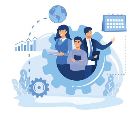 Employee Performance Abstract Concept Vector Illustration Set Discipline Leadership Role