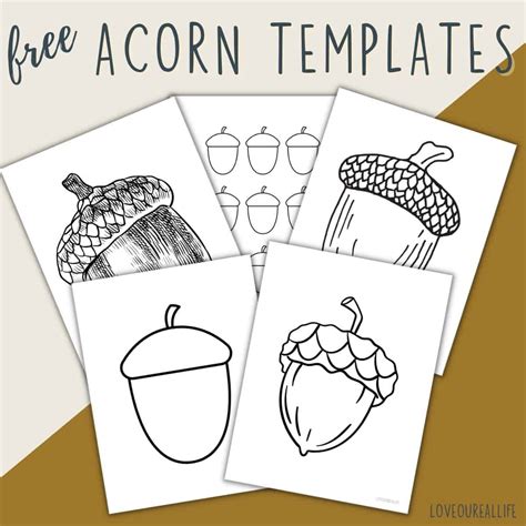 Free Acorn Template Printables Acorn Shapes For Crafts ⋆ Love Our