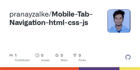 GitHub Pranayzalke Mobile Tab Navigation Html Css Js