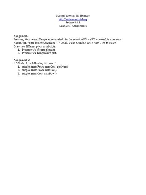 subplots assignment pdf