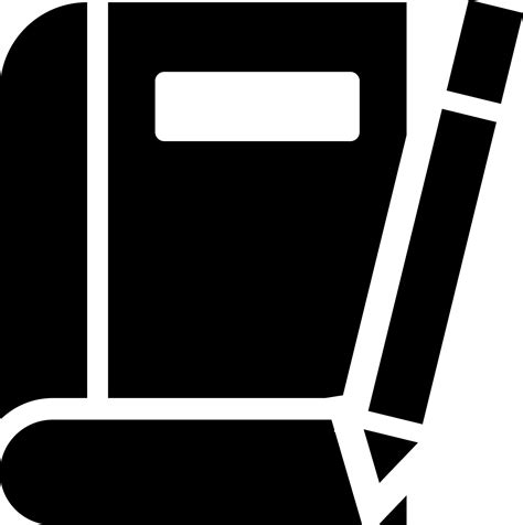 Flat Style Notebook With Pencil Icon Vector Art At Vecteezy