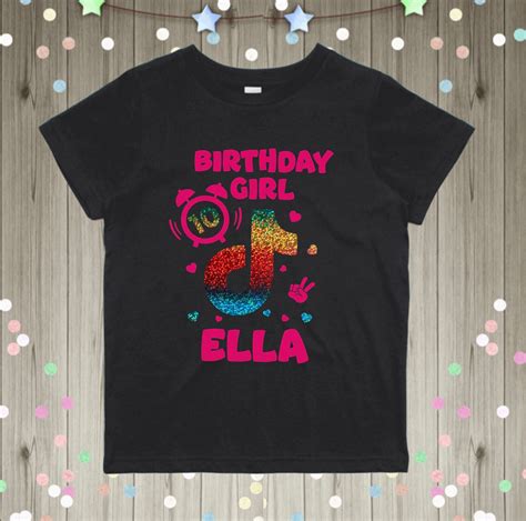 Camiseta Personalizada Tik Tok Birthday Girls Camiseta Viral Etsy España