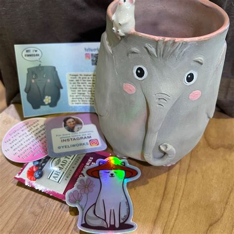 Preorder Elephant Mug Elephant Ceramic Handmade Mug Cute Elephant