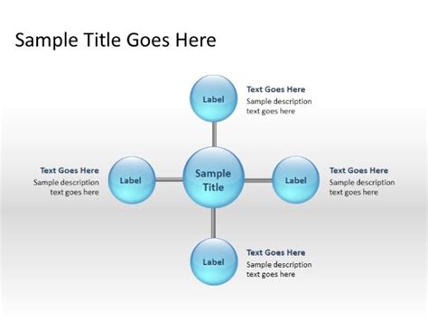 Radial A 4lightblue PowerPoint Template Background In Diagrams Radials PowerPoint Ppt Slide