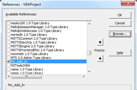Excel Addins How Can I Put Spaces In My VBA Project Name Stack Overflow