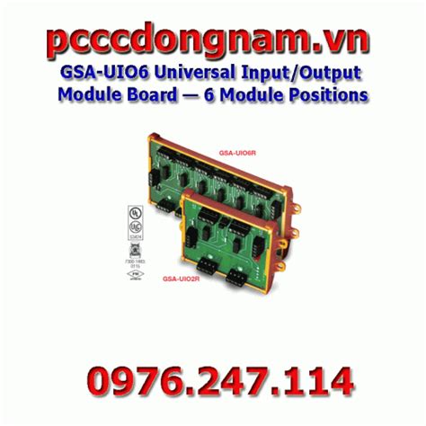 gsa uio6 universal input output module board — 6 module positions