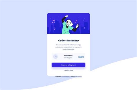 Frontend Mentor | Order summary card flex, BEM, CSS reset coding challenge solution