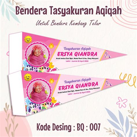 Jual Bendera Aqiqah Bendera Tasyakuran Aqiqah Bendera Kembang Telur