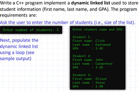 Solved Write A C Program Implement A Dynamic Linked List Chegg Com