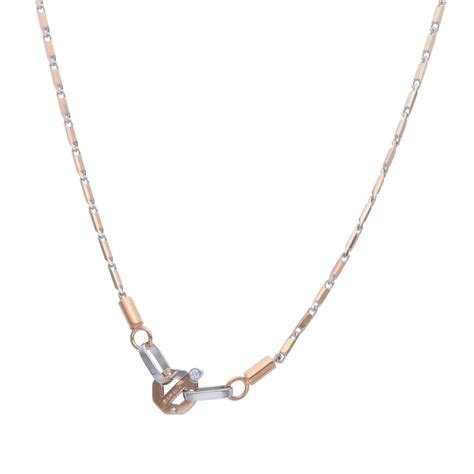 Collana Da Uomo In Oro Rosa E Bianco Baraka Luxury Zone