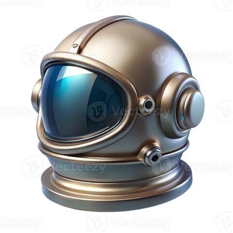 Memorable Surreal Isolated Cutout Of A Single Ornate Silver Astronaut Helmet Concept Art