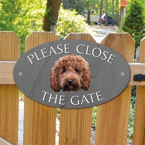 Jaf Graphics Please Close The Gate Red Cockapoo Sign