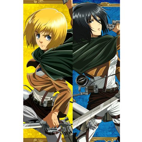Attack On Titan Body Pillow Mikasa Ackerman And Armin Arlert