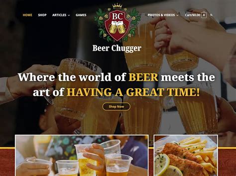 Beer Chugger Custom News ECommerce Website Design Build
