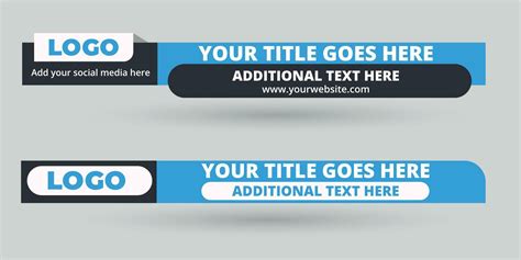 Abstract Geometric Lower Third Banner Template Design Vector