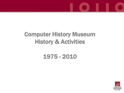 Timeline Of Museum History 1975 2010 Dec Dcm Tcm Tcmhc