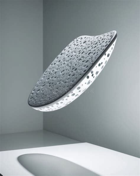 A Floating Material With A Cluster Of Holes Visible In Its Side Stock