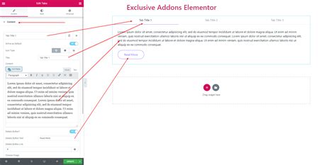 How To Configure Style Tabs Widget With Elementor Exclusive Addons