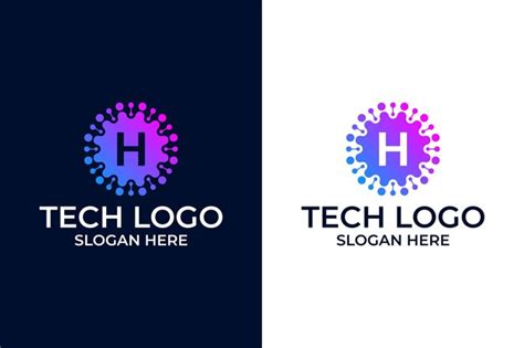 Pontos Ou Pontos Inteligentes E Criativos Letra H Design De Logotipo