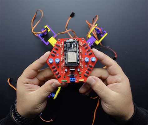 4 legged spider robot with 3d printed parts 8 servo motors and an