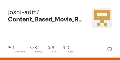 Github Joshi Aditi Content Based Movie Recommendation System