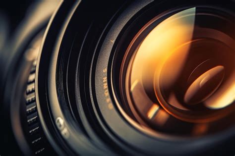 Aperta Da Lente Da Câmera Vista Em Detalhes Retratando O Conceito De