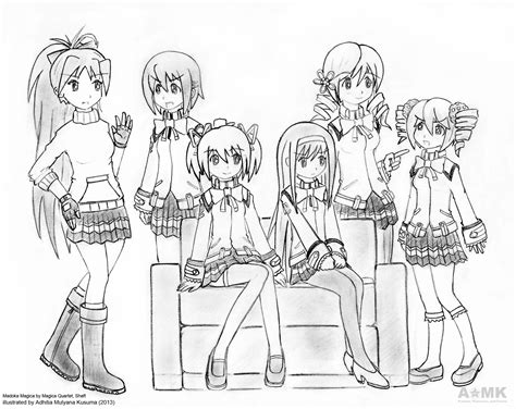 Madoka And Friends By Adhitia On Deviantart